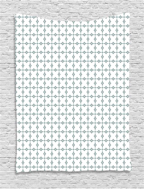 Abstract Tapestry Continuous Arrangement Of Simplistic Motifs Pattern On Plain Backdrop Wall