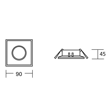 Estevez Luminaria Empotrable Domus Orientable Cuadrada Blanca Gx5 3 Ø9