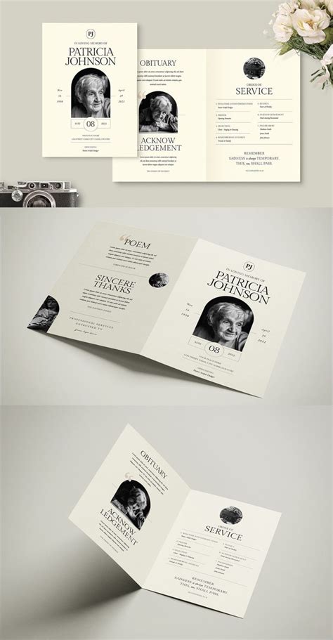 Funeral Program Template Artofit