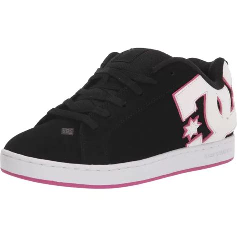 Dc Womens Court Graffik Low Top Casual Skate Shoeblackpinkcrazy