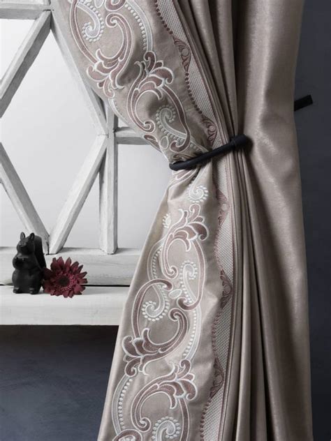 Шторы с вышивкой Валери капучино - купить в Москве на заказ по своим ...
