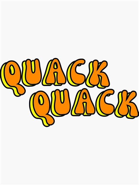 Quack Quack Sticker For Sale By Pahlaz Redbubble