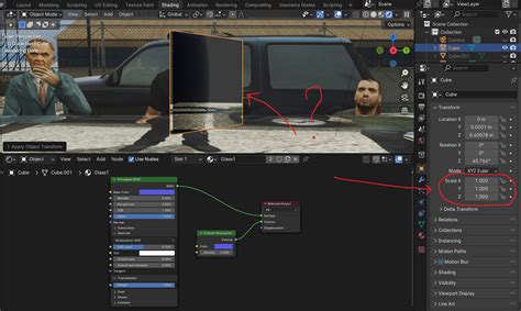 shaders material doesn t work correctly after applying scale to the