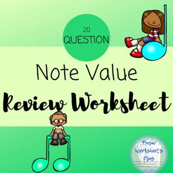 Note Value Worksheet By Shannon Green Teachers Pay Teachers