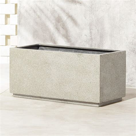Playa Rectangle Grey Planter Cb2 Uae