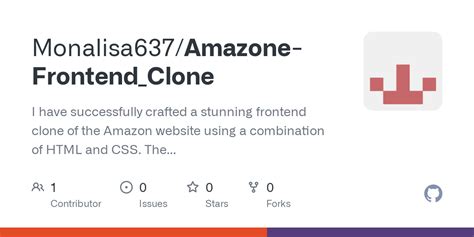 Github Monalisa637amazone Frontendclone I Have Successfully