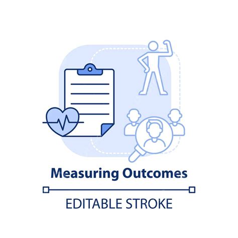 Measuring Outcomes Light Blue Concept Icon Modern Complex Service