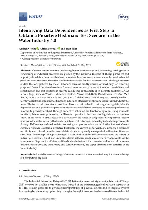 pdf identifying data dependencies as first step to obtain a proactive historian test scenario