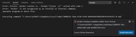 Fail To Install Docker Desktop Issue Microsoft Vscode Docker GitHub