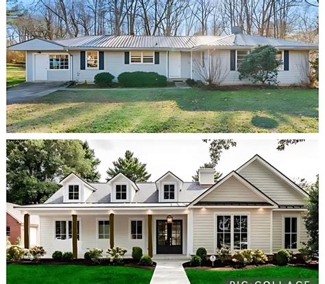 Ranch Style Home Exterior Renovation Before And After Home Renovation