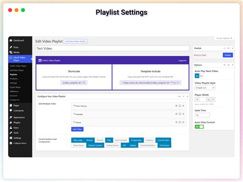 Html5 Video Player Embed And Play Videos In Custom Player Wordpress