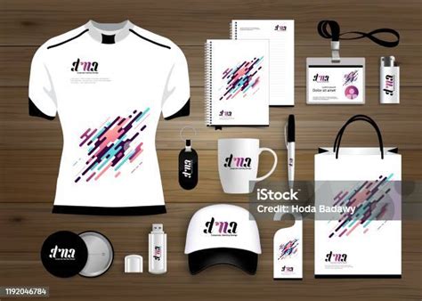 선물 항목 비즈니스 기업 정체성 벡터 추상 색상 홍보 기념품 대각선 종이 접기 요소디자인 링크 디지털 기술 회사 문구 세트