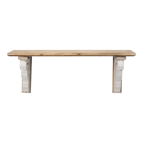 Distressed Corbel Wall Shelf Display Shelf Coastal Compass Decor