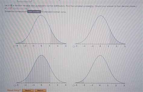 Solved Let Z Be A Random Variable With A Standard Normal Distribution