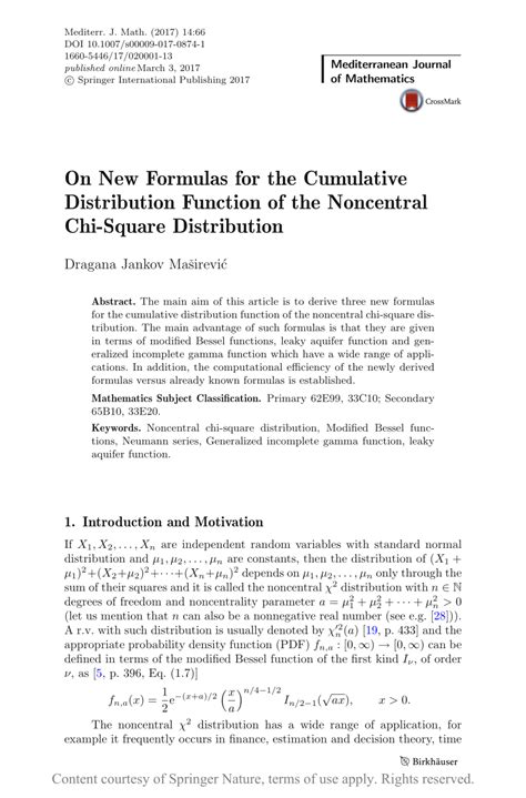 On New Formulas For The Cumulative Distribution Function Of The Noncentral Chi Square