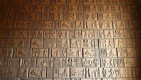 Hieroglyph Wall Ancient Egypt Historic Writing And Cultural Artifact Egyptian History Stock