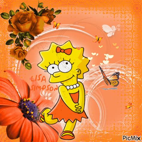 Contest Lisa Simpson In Orange Free Animated  Picmix