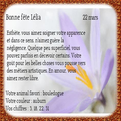 Signification Du Prenom Lelia