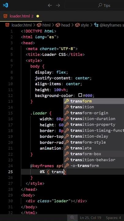 Loader Animado Solo Con Css Css Html Tips Youtube