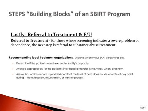 Ppt Sbirt Screening Brief Intervention And Referral To Treatment