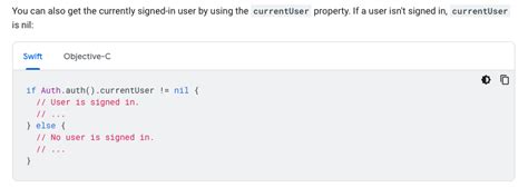 Swift How To Do An Automatic Login For A Signed In Firebaseauth User On Ios Stack Overflow