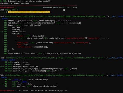 Need Help With The Napari Spatialdata Interactive Function Spatialdata Scverse