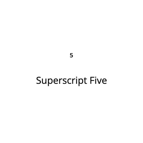 ⁵ Superscript Five Symbol Copy And Paste U 2075