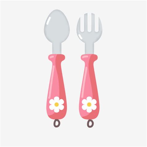 어린이 일러스트 식기 삽화 제품 귀여운 작은 숟가락 숟가락 클립 아트 사랑스러운 포크 핑크 스푼 Png 일러스트 및 Psd 이미지 무료 다운로드 Pngtree