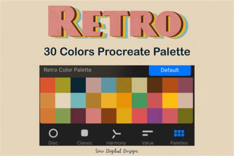 Retro Procreate Color Palette Graphic By Sinedigitaldesigns · Creative