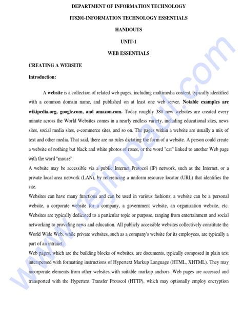 It8201 Information Technology Essentials Pdf Domain Name System World Wide Web