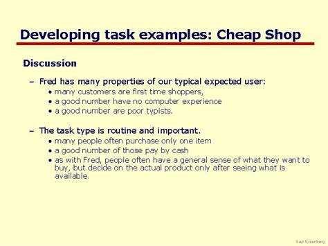 Taskcentered System Design How To Develop Task Examples
