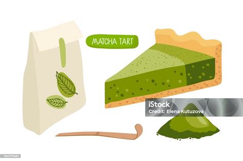 말차 타르트 수제 비건 일본 식 녹차 파이 구운 페이스트리 파우더 힐 종이 봉투 숟가락 비문 패스트리 레시피 요리 학교 코스에