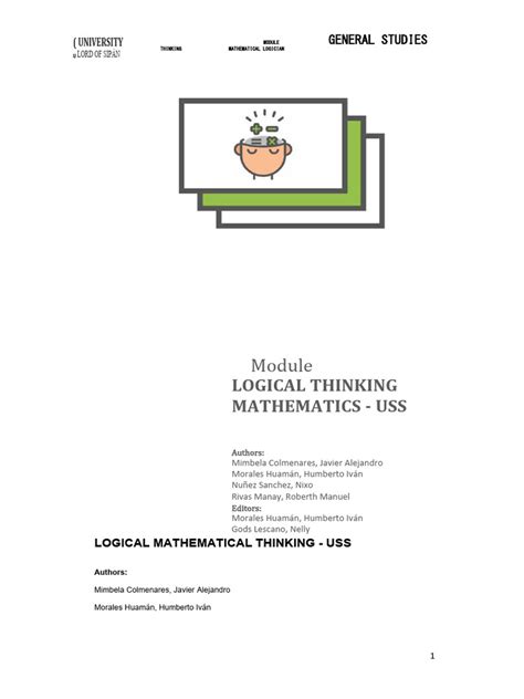 Mathematical Logical Thinking Module Pdf Logic Thought