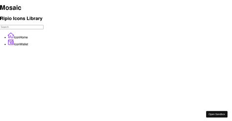 Icons Forked Codesandbox