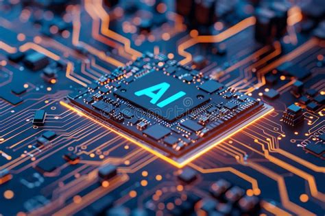 Ai Chip Technology Artificial Intelligence Circuit Board Digital Future Innovation Processor
