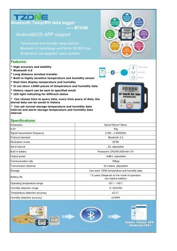 TempU03 Tzone Digital Technology Co Ltd PDF Catalogs Technical Documentation Brochure