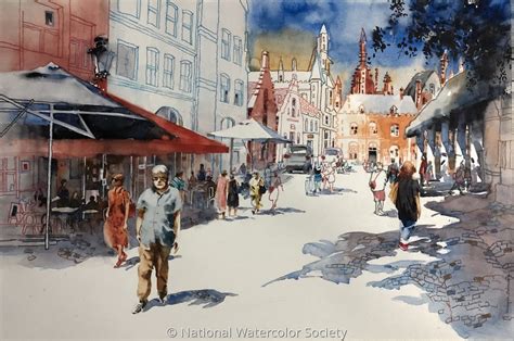 Delft Variegated No 3 By Sagnik Biswas Original Art By National Watercolor Society