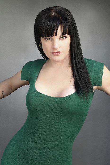 Pauley Perrette Is Out Of Her Abby Character In This Form Fitting Dark Green Dress She Plays