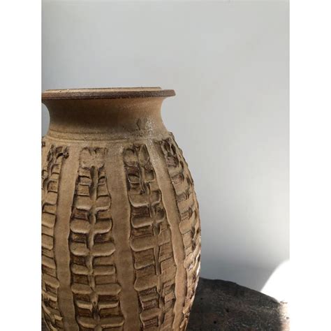 Mid Century Tall Pottery Vase Pottery Vase Mid Century Vase Vase