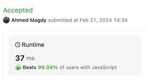 Ahmed Magdy On Linkedin Leetcode100days Javascript Datastructuresandalgorithms Programming