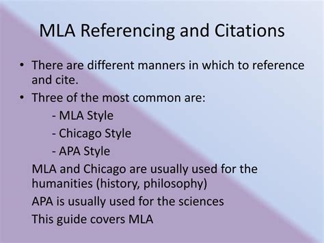 PPT MLA REFERENCING AND CITATIONS POWERPOINT GUIDE PowerPoint Presentation ID