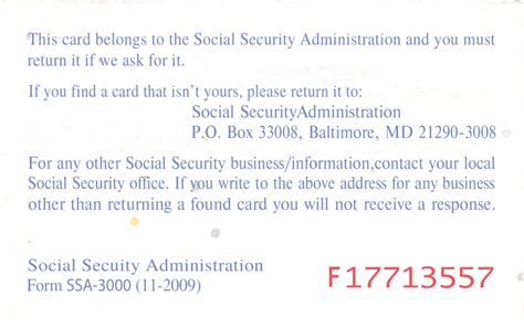 Social Security Card Template Psd Free Download