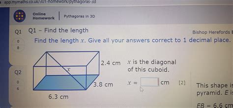 [gcse Further Maths] 3d Pythagoras R Homeworkhelp