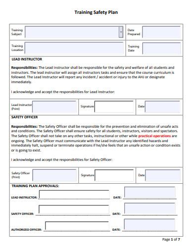 10 Safety Training Plan Examples To Download
