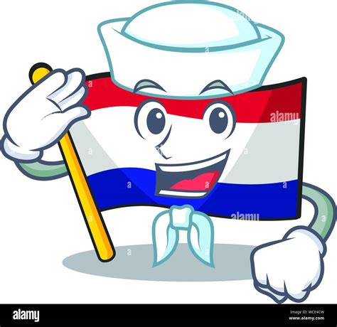 Sailor Flag Netherlands Isolated In The Character Stock Vector Image And Art Alamy