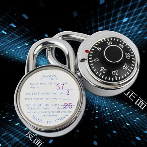 高安全健身房转盘锁柜子箱包更衣柜防盗不可更改密码挂锁 虎窝淘