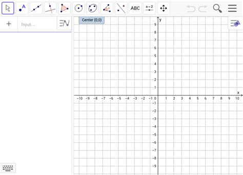 Toolbar Beginner Level Algebra Geogebra