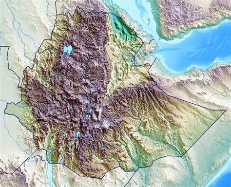 6552x5312 Ethiopia Relief Map Rmapporn Largeimages