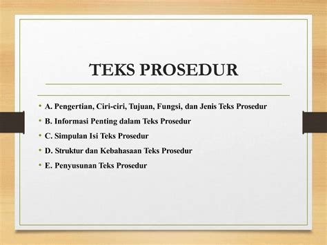 Teks Prosedur Bahan Ajar Bahasa Indonesia Kelas 7 Pptx