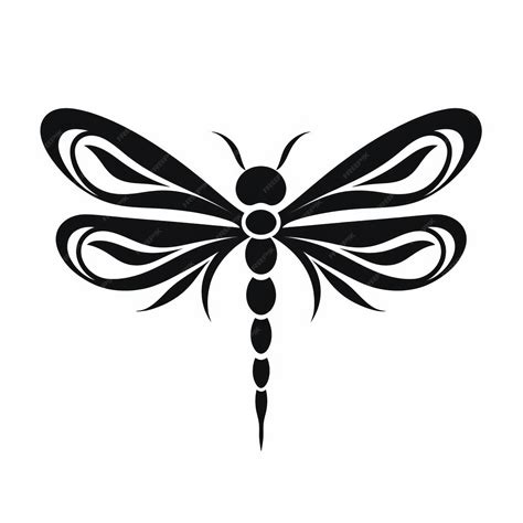 Premium Photo Cute Cartoon Dragonfly Svg Monochrome Black Outline
